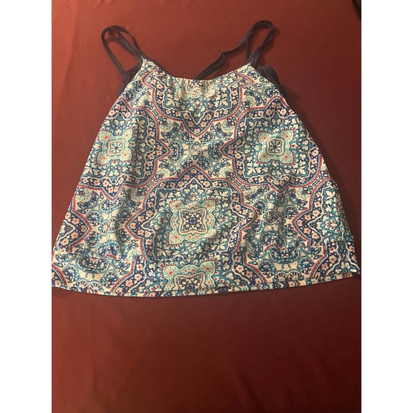 Athleta | Swim | Athleta Floral Tankini Top Size 36bc Built In Bra W ...